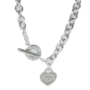 Tiffany & Co. Sterling Silver Return To Heart Charm Necklace