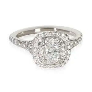 Tiffany & Co. 0.45 Ct Cushion Diamond Soleste Engagement Ring - Platinum