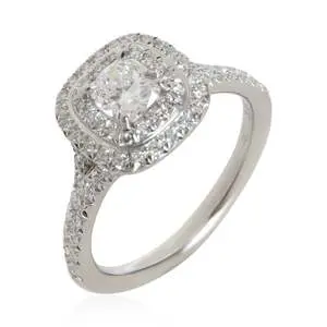 Tiffany & Co. 0.45 Ct Cushion Diamond Soleste Engagement Ring
