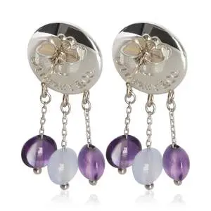 Tiffany & Co. Sterling Silver Amethyst Dangle Earrings