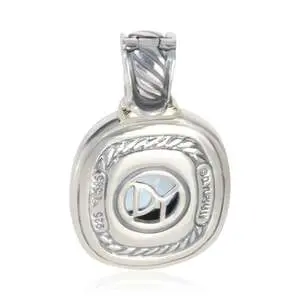 David Yurman Yellow Gold & Sterling Silver Topaz Albion Pendant