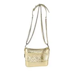 Chanel Quilted Calfskin Gabrielle Hobo - Gold