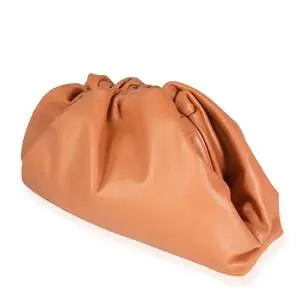 Bottega Veneta Calfskin Leather Pouch - Tan