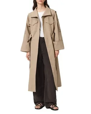 ALLSAINTS Clayton Stand Collar Trench Coat