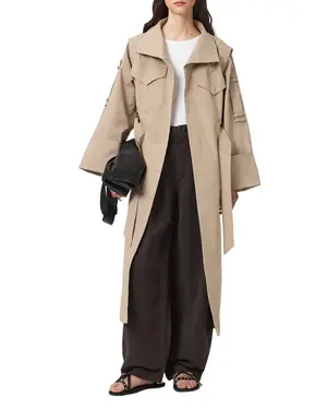 ALLSAINTS Clayton Stand Collar Trench Coat