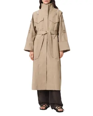 ALLSAINTS Clayton Stand Collar Trench Coat