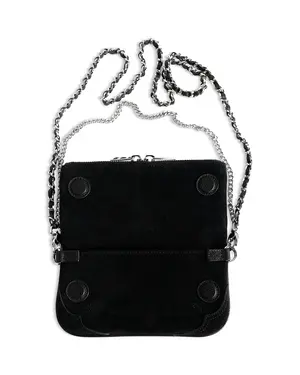 Zadig&Voltaire Rock Mini Suede Clutch - Black
