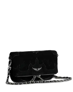Zadig&Voltaire Rock Mini Suede Clutch - Black