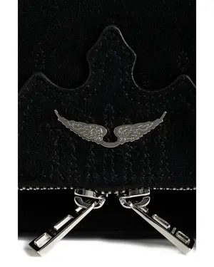 Zadig&Voltaire Rock Mini Suede Clutch - Black