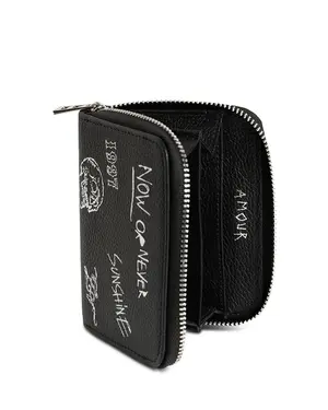 Zadig&Voltaire Arty Tag Mini Grained Leather Coin Purse