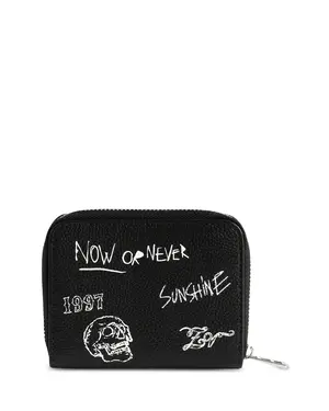 Zadig&Voltaire Arty Tag Mini Grained Leather Coin Purse