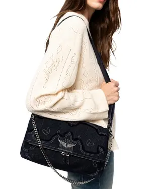 Zadig&Voltaire Rocky Ii Denim Crossbody Bag
