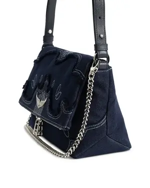 Zadig&Voltaire Rocky Ii Denim Crossbody Bag