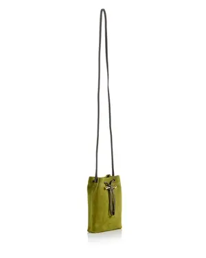 Strathberry Osette Midi Suede Pouch Bucket Bag