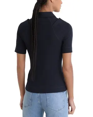 REISS Shona Collared Knit Top