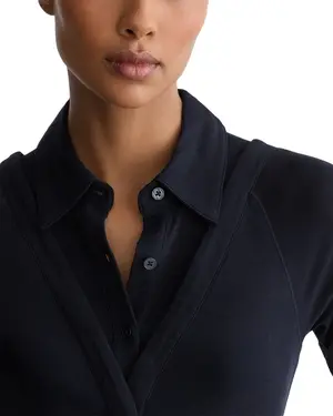 REISS Shona Collared Knit Top