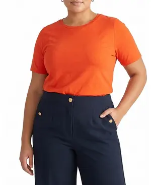 Universal Standard Plus Tee Rex - Orange Flame