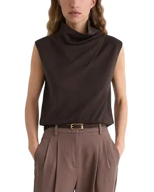 REISS Honey Wool Slouchy Top