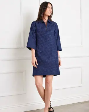 Karen Kane Collared Cuffed Sleeve Dress