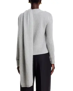 Bloomingdale'S Sweater With Integrated Scarf - Light Grey