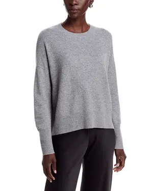 Bloomingdale'S Drop Shoulder Crewneck Cashmere Sweater Exclusive - Medium Grey