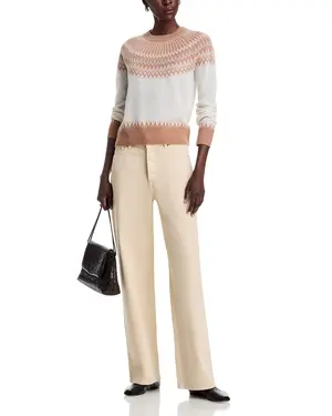 Bloomingdale'S Fair Isle Crewneck Sweater