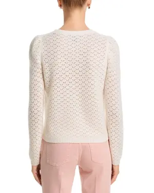 Bloomingdale'S Pointelle Crewneck Puff Sleeve Sweater Exclusive
