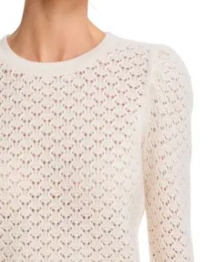 Bloomingdale'S Pointelle Crewneck Puff Sleeve Sweater Exclusive