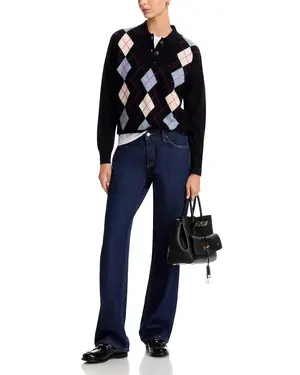 Bloomingdale'S Argyle Polo Sweater