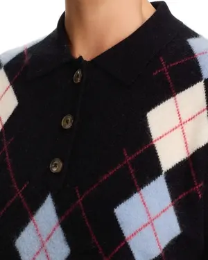 Bloomingdale'S Argyle Polo Sweater