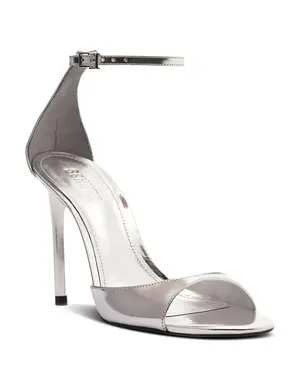 Schutz Scarlett Ankle Strap Sandals - Prata