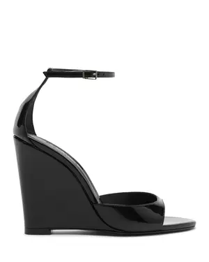 Schutz Scarlett Patent Wedge Sandals
