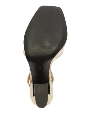 Schutz Arlene Patent Platform Sandals - Platinum