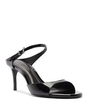 Schutz Lyra Patent Slip On Sandals - Black