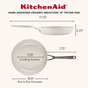 KITCHENAID 2 Piece Hard Anodized Ceramic Induction Skillet Set