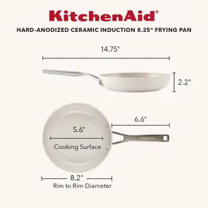 KITCHENAID 2 Piece Hard Anodized Ceramic Induction Skillet Set