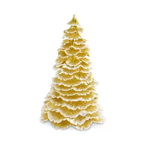 Michael Aram Ginkgo Gold Frost Christmas Tree Figurine 13.5