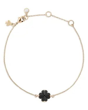 Kate Spade New York Spade Flower Solitaire Bracelet - Black