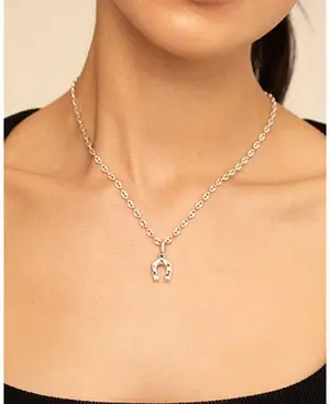 UNODE50 Sterling Plated Horseshoe Charm