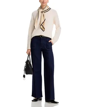Bloomingdale'S Drop Shoulder Crewneck Sweater - Ivory