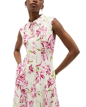 HOBBS LONDON Della Floral Midi Dress
