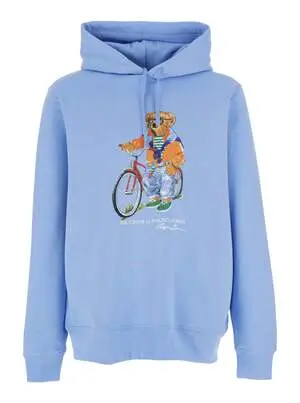 Ralph Lauren Polo Polo Bear Graphic Hoodie - Light Blue