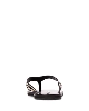 BLACK SUEDE STUDIO Calf Hair Flip Flops