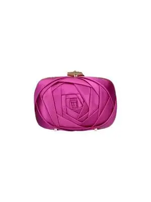 ROGER VIVIER Mini Floral-texture Clutch Bag - Pink