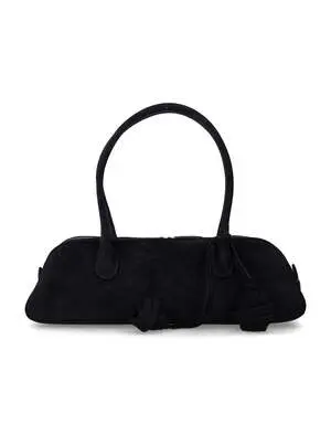 Magda Butrym Brigitte Trapeze Handbag In Suede Leather - Nero