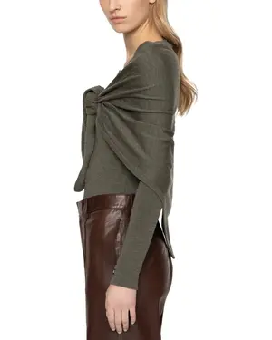 Sea Jane Wool Henley Sweater With Scarf