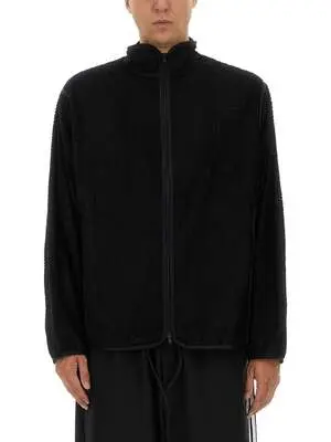 Y3 Full Zip Fleece Sweatshirt With Stand Collar