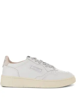 AUTRY Perforated-tip Leather Sneakers With Embossed Heel Tab - Bianco