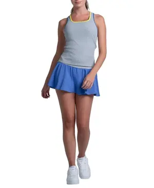 Lucky In Love Court Rib Racerback Tank