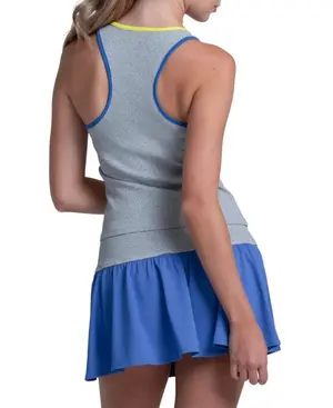 Lucky In Love Court Rib Racerback Tank